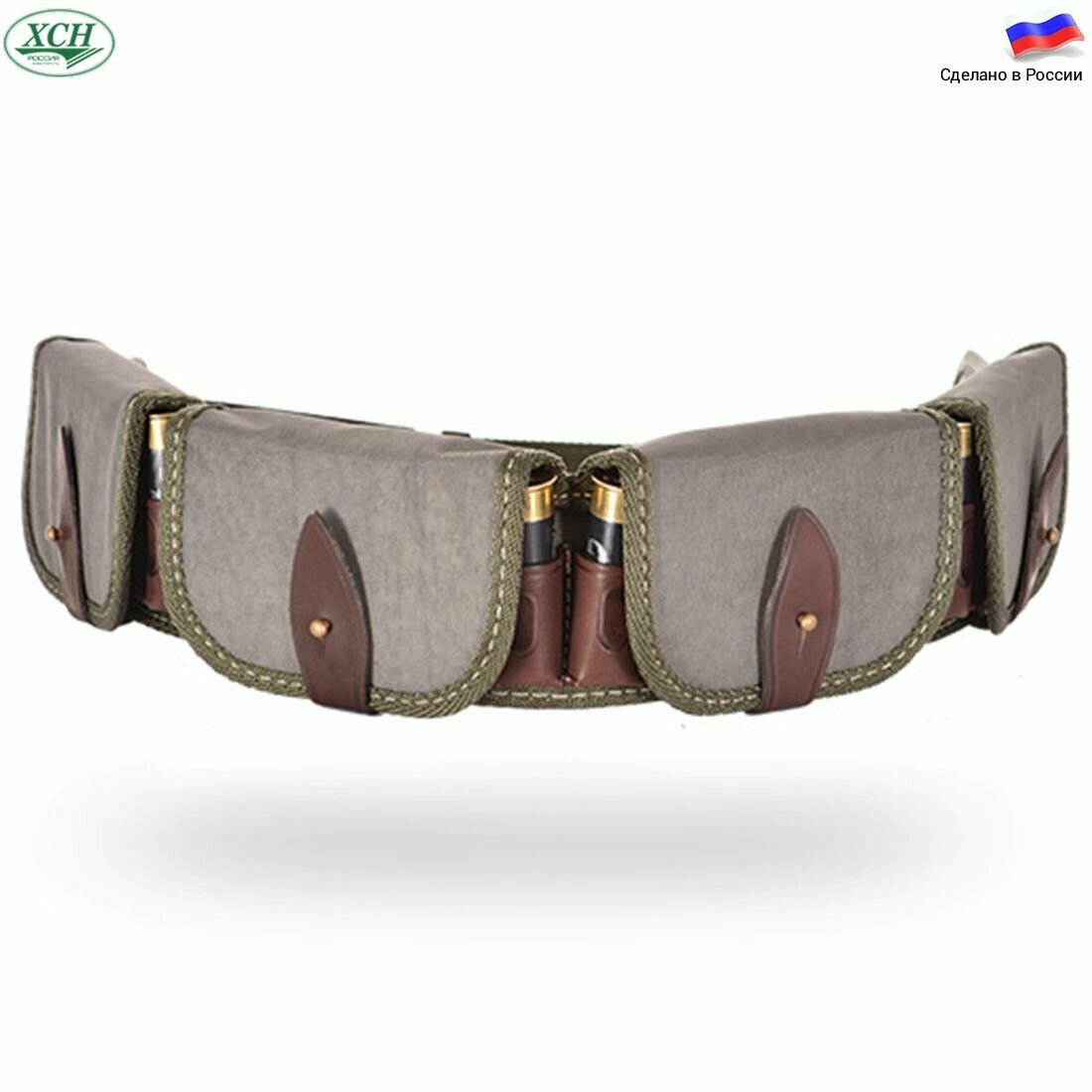 Патронташ на 24 патрона калибра К-12 комбинированный закрытый для охоты ХСН