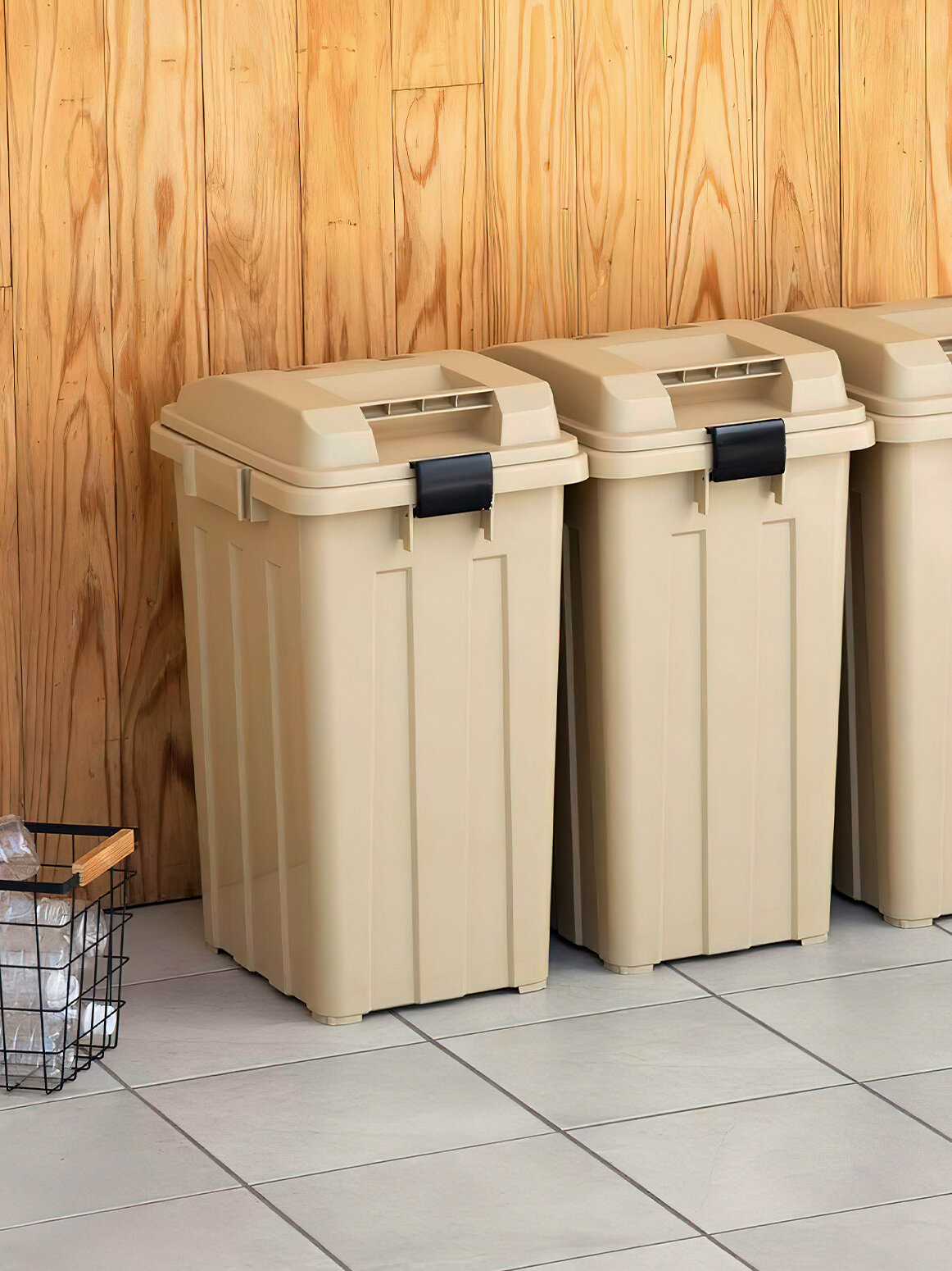 Ведро мусорное с крышкой 45 л 42х33,2х61 см