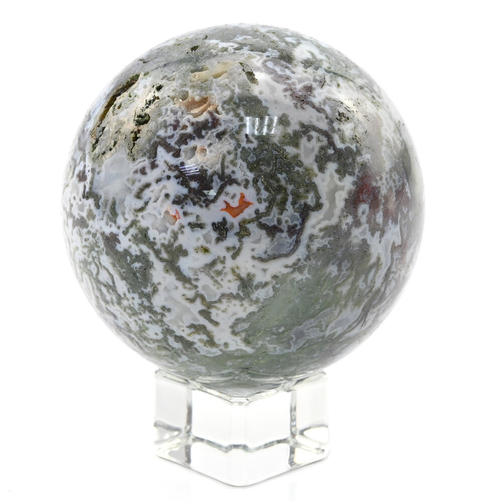 Шар из агата мохового, диаметр 66мм .