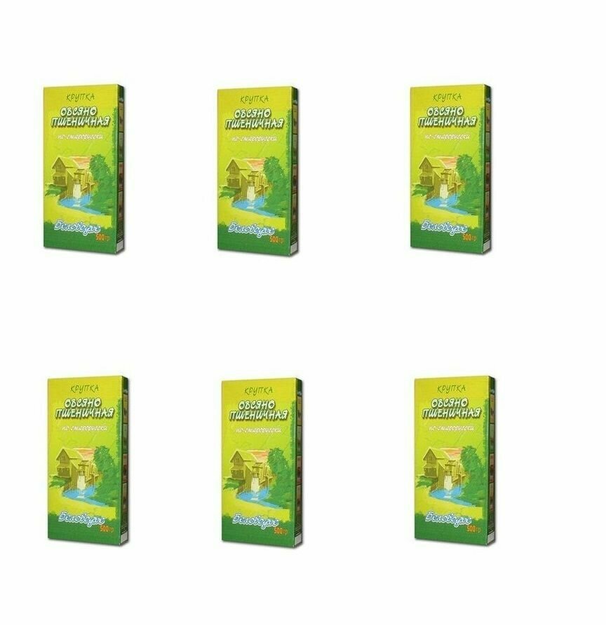 Беловодье Крупа "Овсяно-пшеничная", 500 г, 6 шт