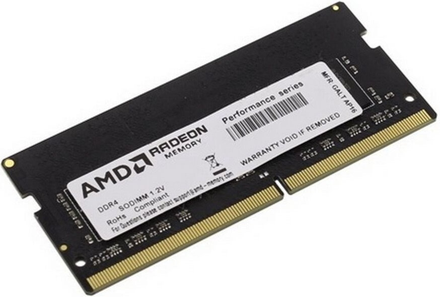 Оперативная память AMD R9 DDR4 - 4GB, 3200 МГц, SO-DIMM, CL22, RTL (r944g3206s1s-u)
