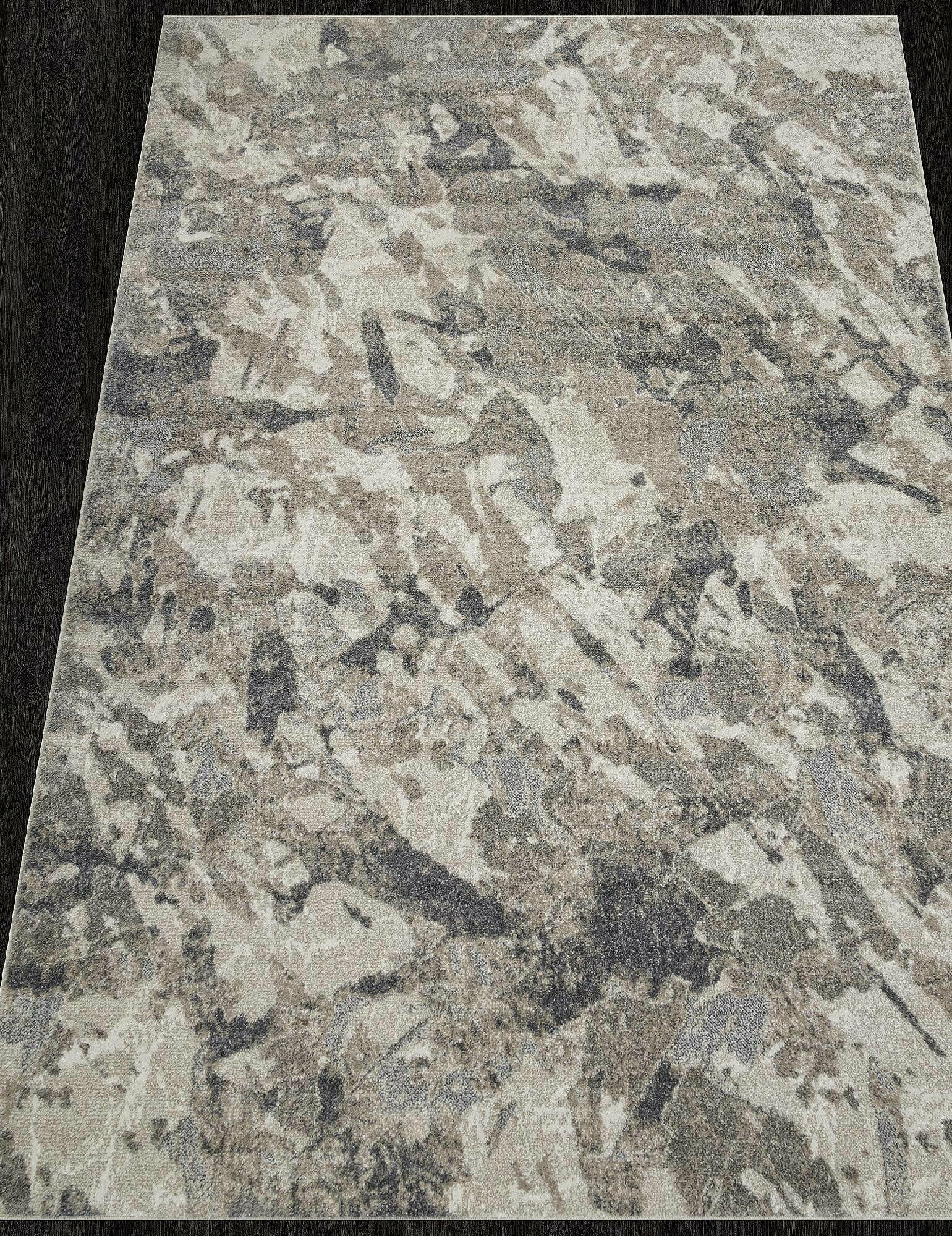 Ковер на пол в гостиную в спальню 250х400 см бежевый современный ворс 8 мм 367846 ковренок