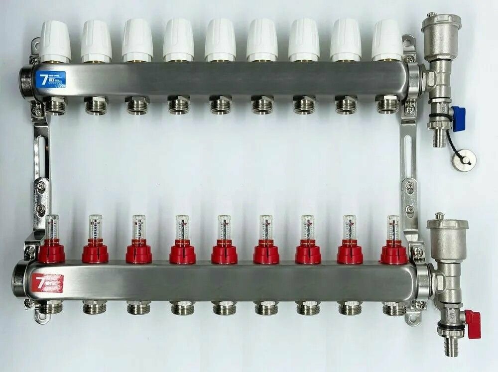 Коллекторная группа с расходомерами VR67-09А 9 выходов VIEIR
