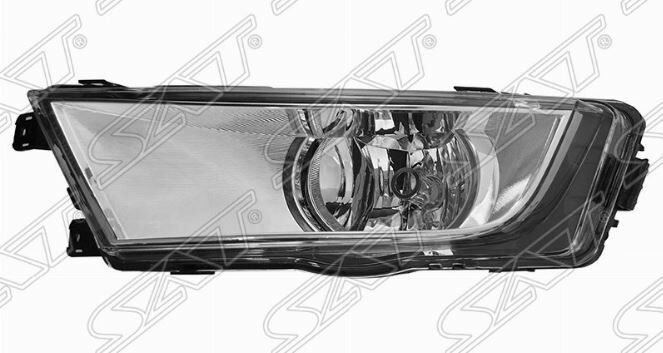 Фара противотуманная SAT ST6652013LUE1, для Skoda Octavia, передняя, галоген, светодиод