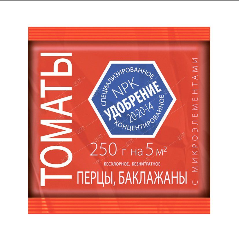 Удобрение для Томатов, Перцев, Баклажан с микроэлементами 0,25кг минеральное Агроуспех