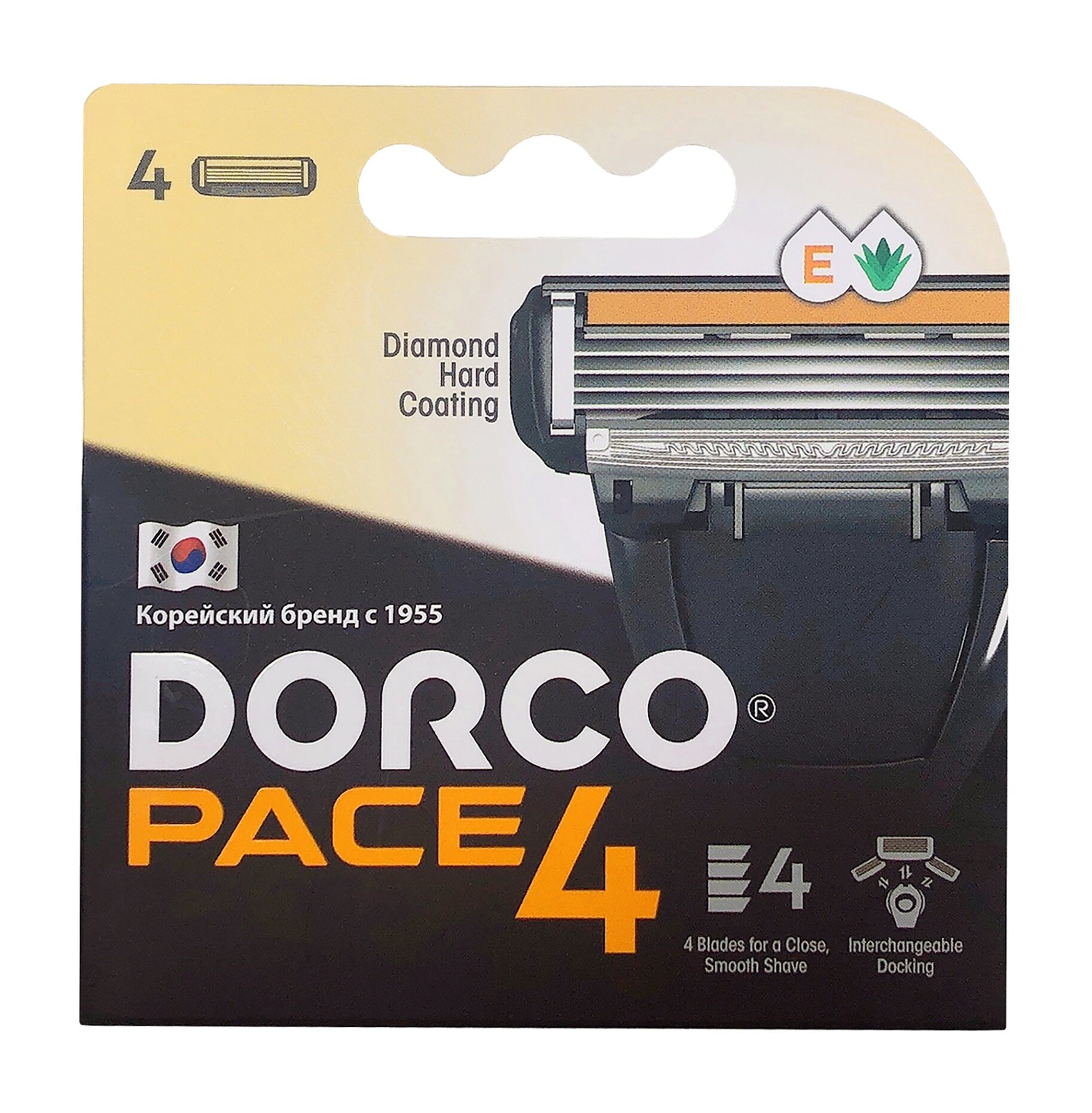 DORCO Kассеты для бритья Dorco Pace 4, 4 шт.
