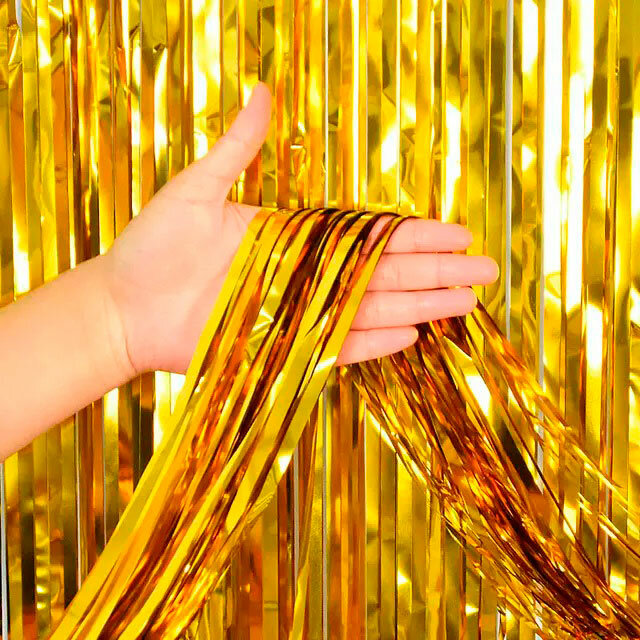 Занавес Дождик Золото, Металлик, 100*200 см, 1 шт.