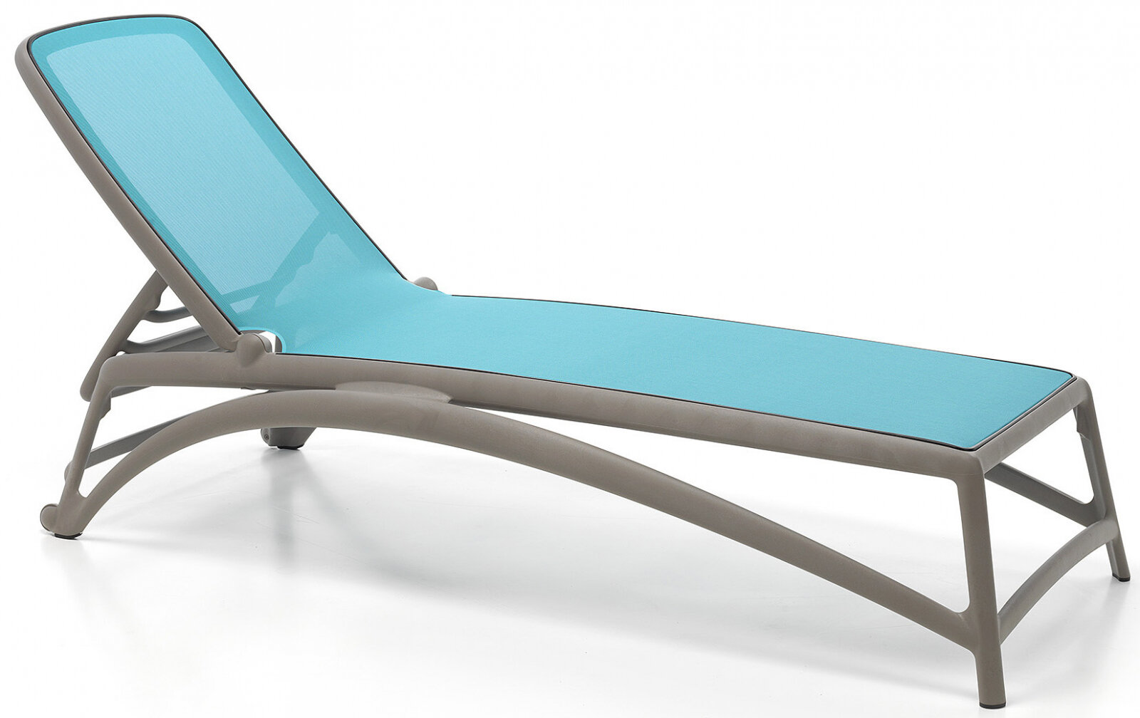Шезлонг-лежак пластиковый Nardi Atlantico, тортора, голубой