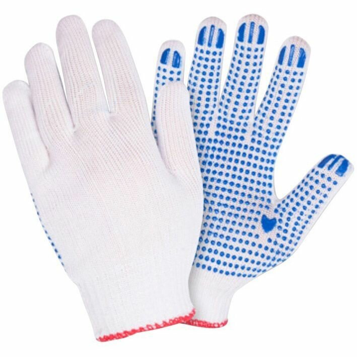 Перчатки 5-х ниточные с ПВХ