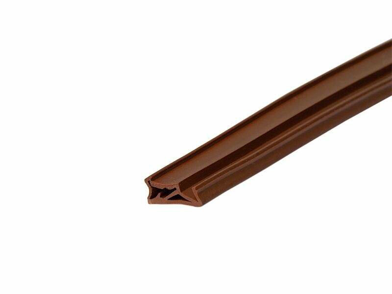 Уплотнитель для деревянных евроокон DEVENTER на фальц створки, ширина паза 4-5 мм, ТЭП, коричневый RAL 8002, 200 м