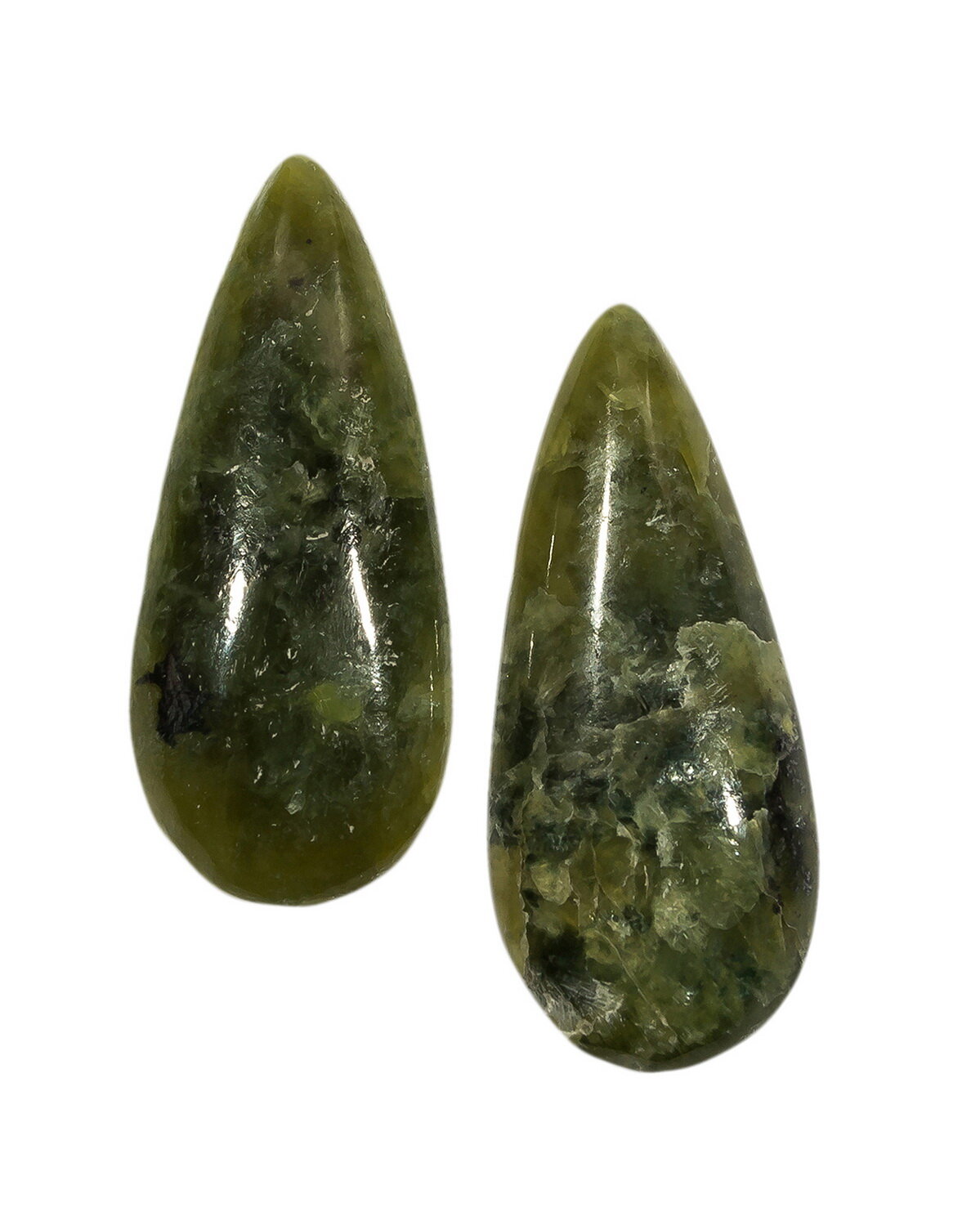 Кабошон офит (пара) 38х16х6 мм.