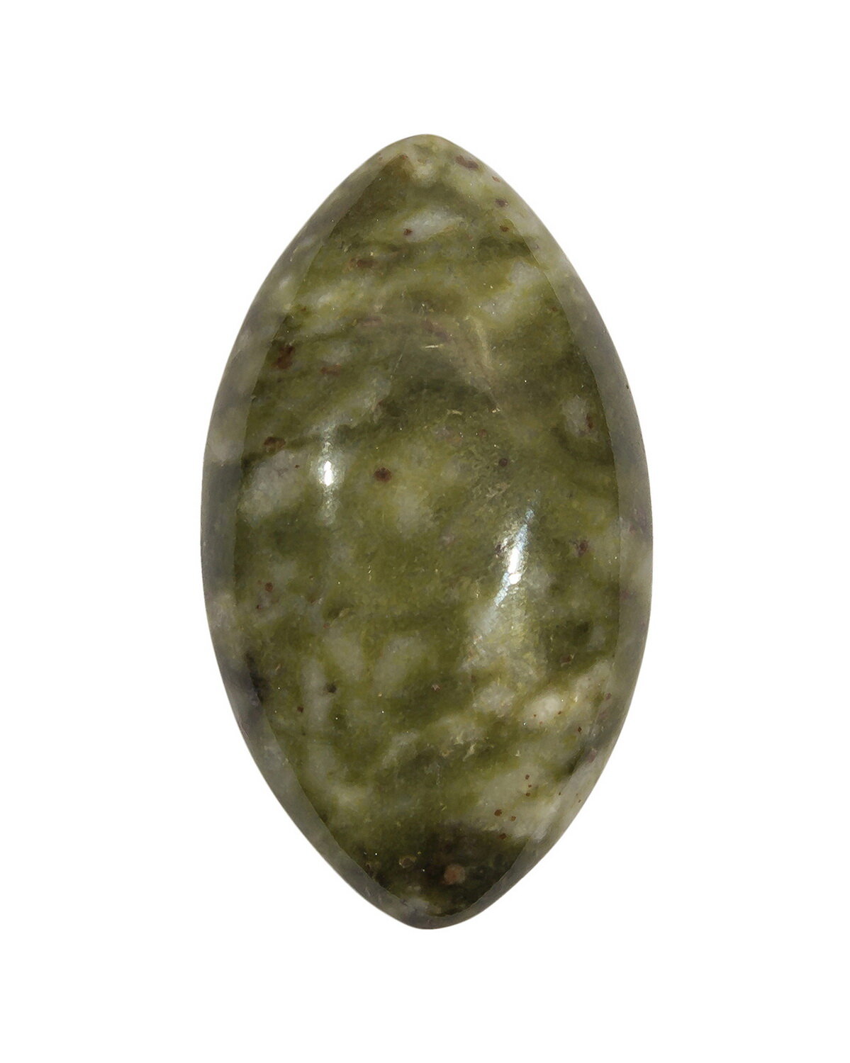 Кабошон эпидот 39х22х7 мм.