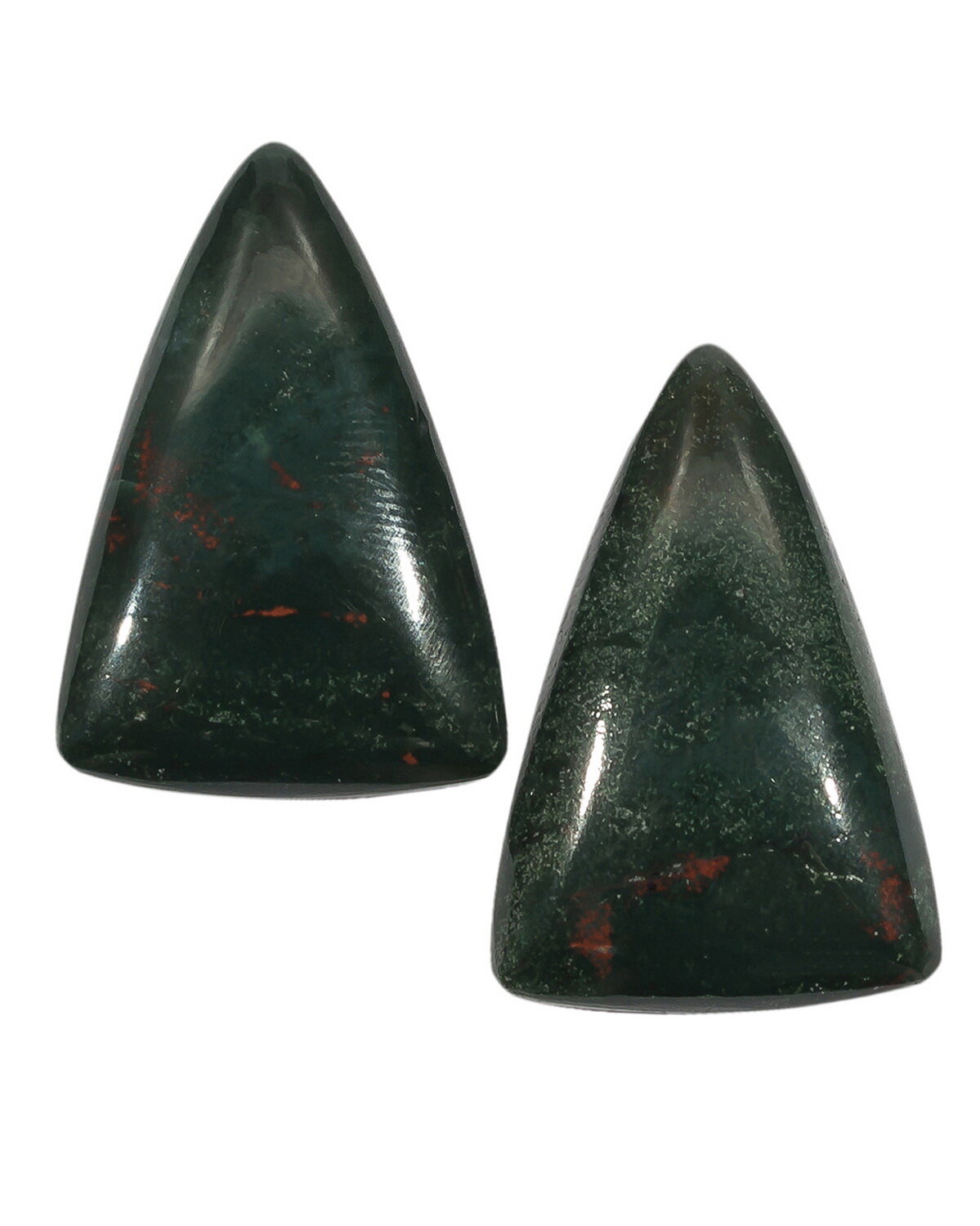 Кабошон гелиотроп (пара) 27х18х5 мм.