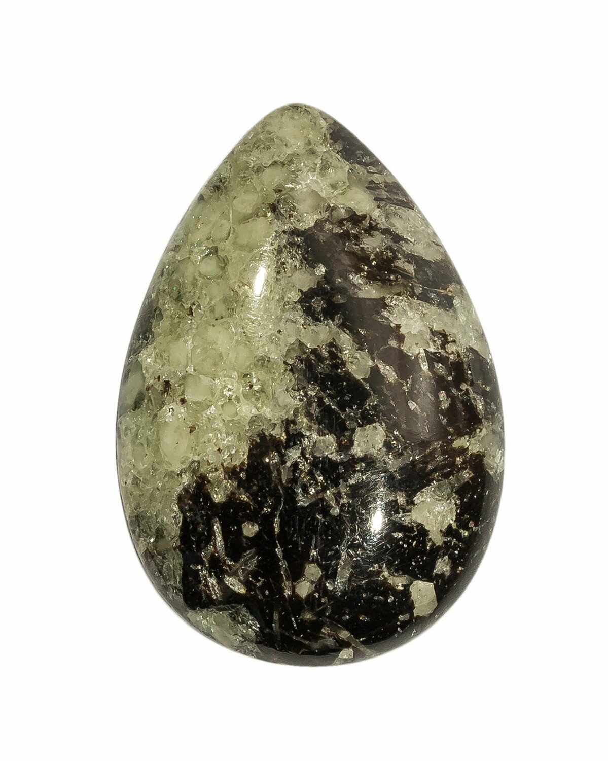 Кабошон апатит 38х26х8 мм. (Россия, Хибины)