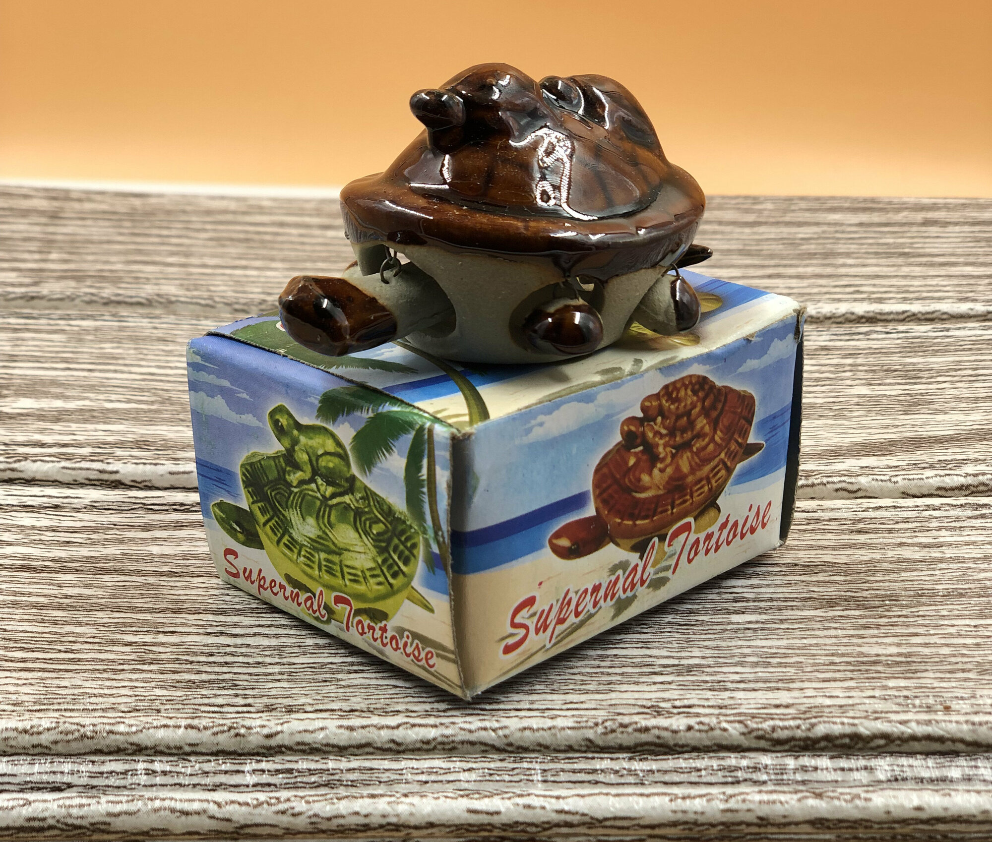 Фигурка "Черепаха", 8x4x4см, коричневый, керамика, ARTVACH