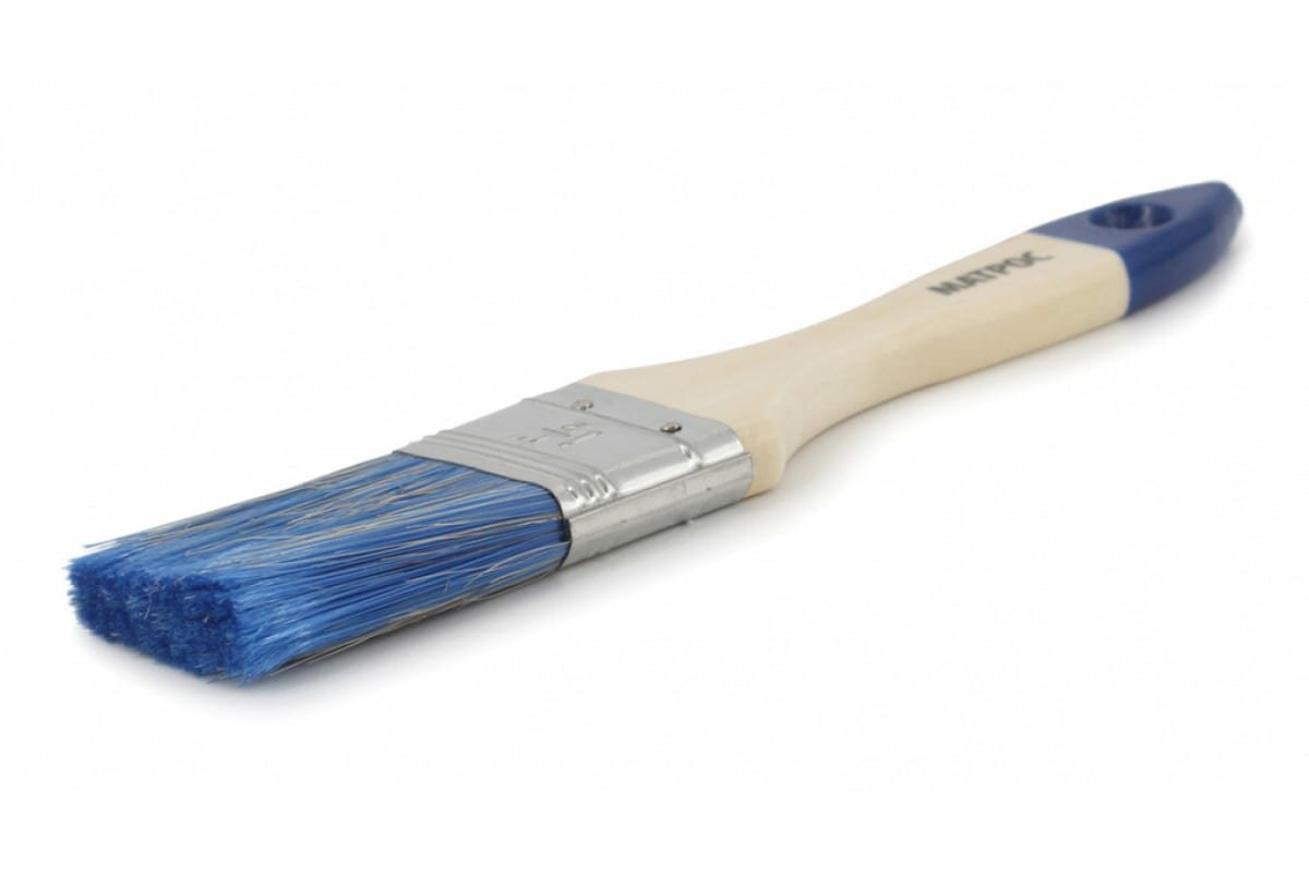 ZOLDER Плоская кисть для водных красок и лаков 38x11мм искусственная щетина дер. ручка