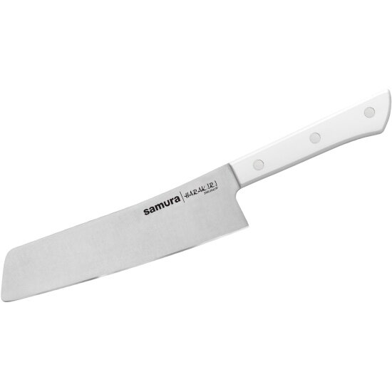Нож кухонный Накири Samura HARAKIRI белая рукоять 17,4 см (SHR-0042W/K)