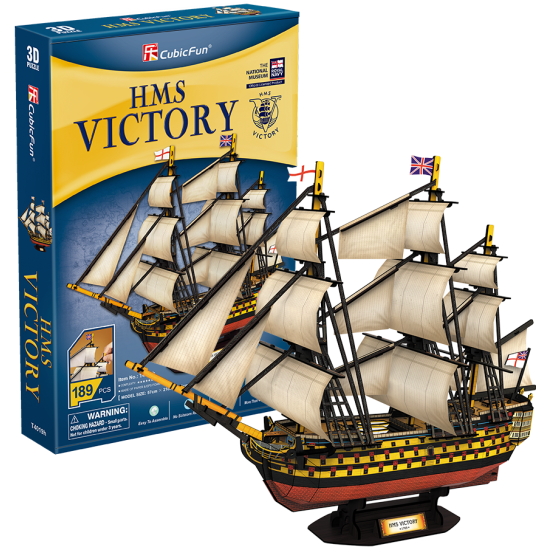 Пазл 3D Cubicfun Корабль Виктория, 189 деталей