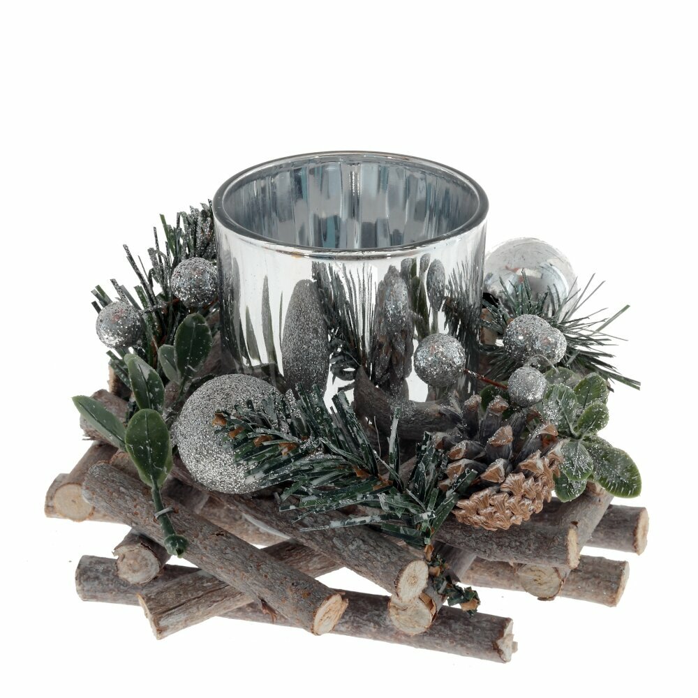 Подсвечник, D 6 см, L15,5 W15,5 H10 см