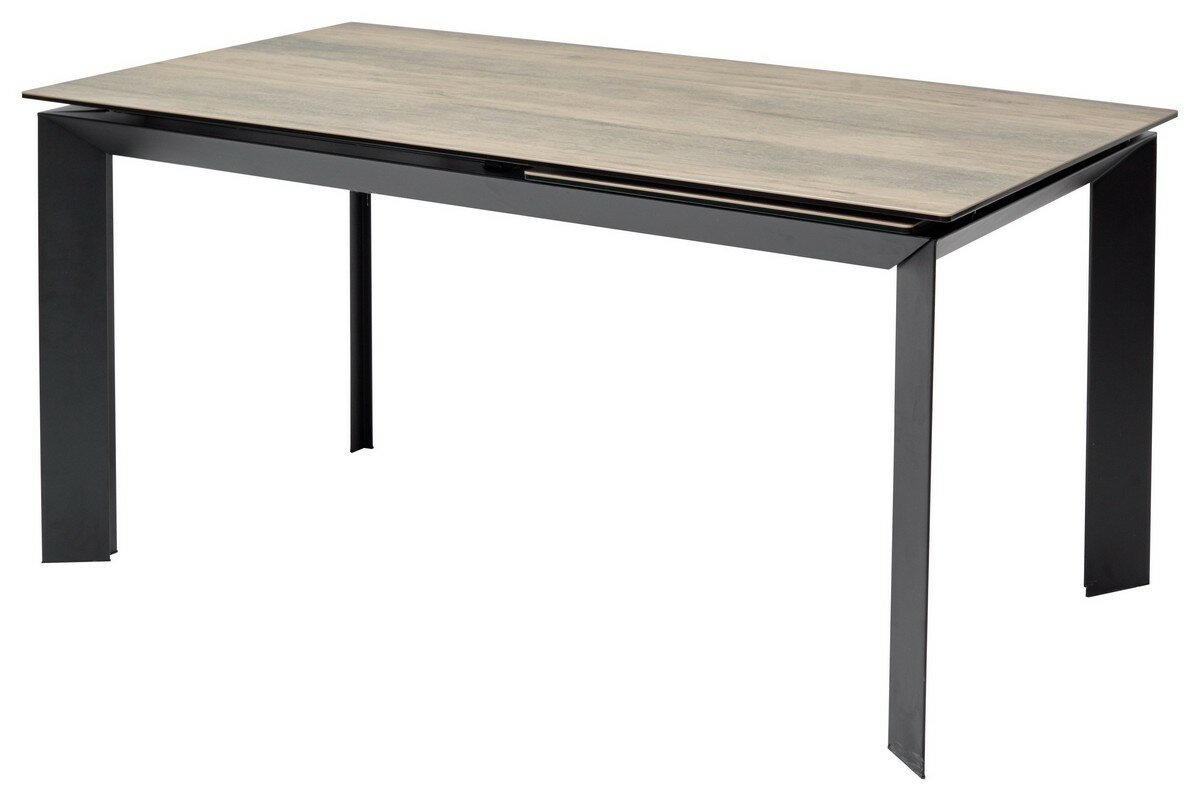 Стол CREMONA 140 KL-61 M CITY темное дерево, металл и керамика и стекло, прямоугольная столешница, ножки