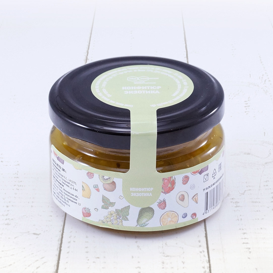 Конфитюр экзотика (ананас, апельсин, киви) 100 гр. шайба