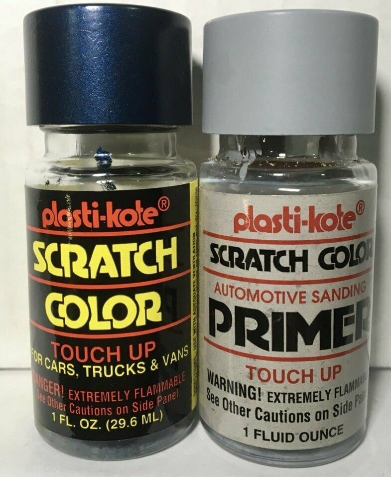 28, WA8743, GMA97:28 Краска для Pontiac (Понтиак) Black Sapphire Темно-Синий Перламутровый металлик + Грунт Серый - набор 30+30 мл Эмаль для сколов