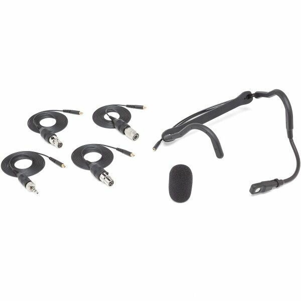 Samson QEx Fitness Headset Гарнитура электретный микрофон для радиосистем, черный, 39.8 г, 4 провода в комплекте, чехол