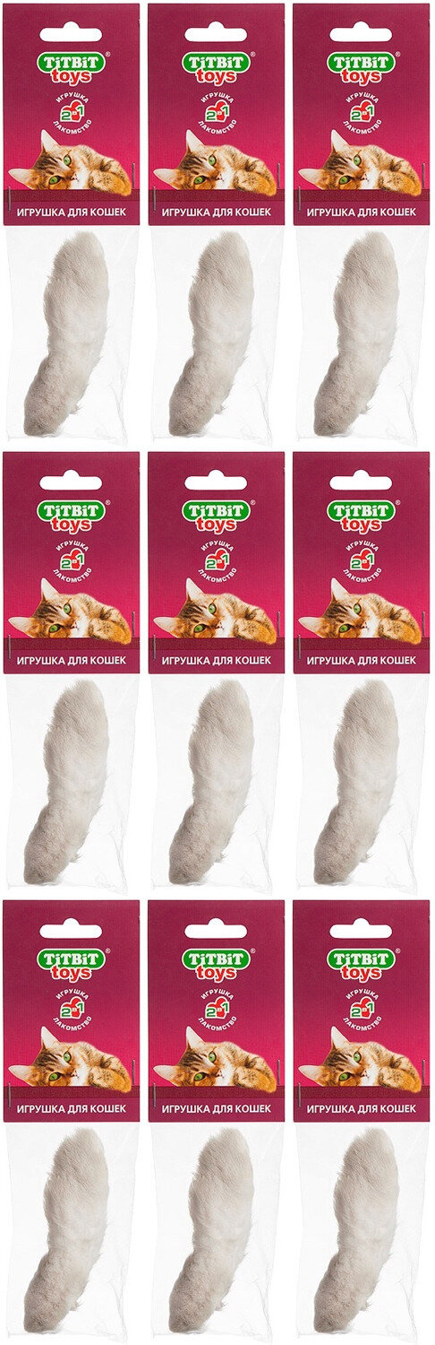 Titbit Игрушка для кошек Лапка пушистая, 9 шт.