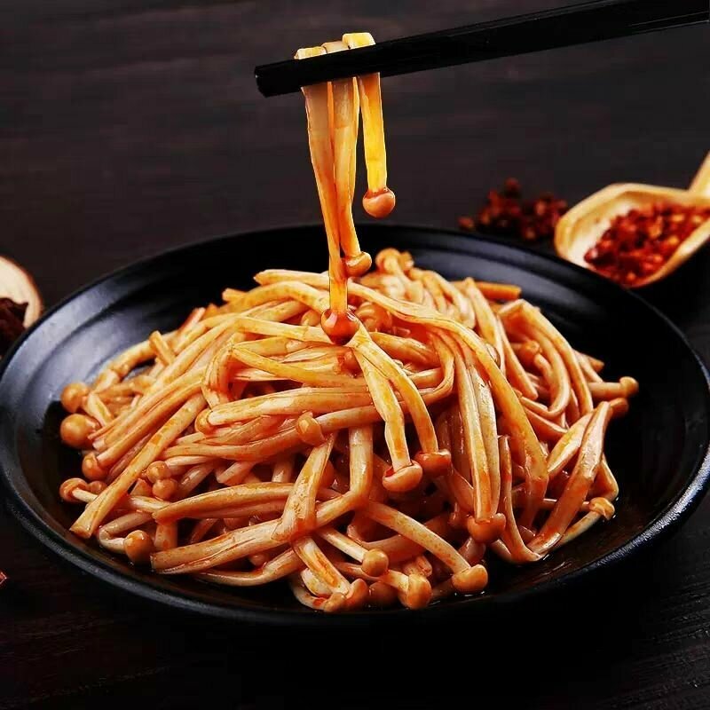 Китайские маринованные острые грибы эноки,1 упаковка*250гр