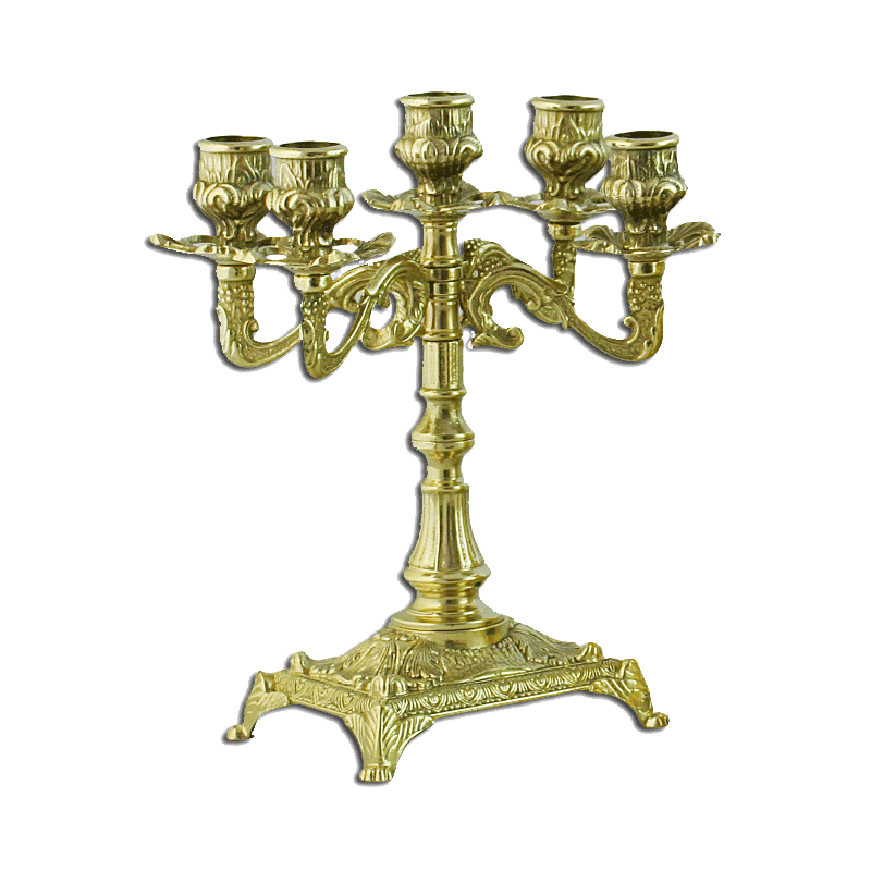 Канделябр Alberti Livio "Берримор" (полир. бронза) h.24см