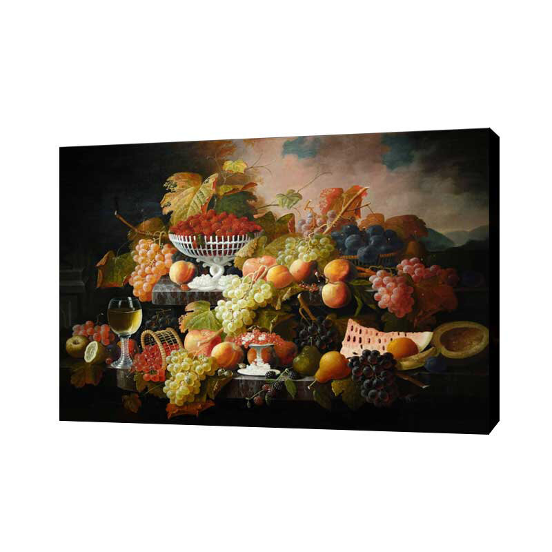 Картина на холсте Фруктово-ягодное изобилие 50х70 см