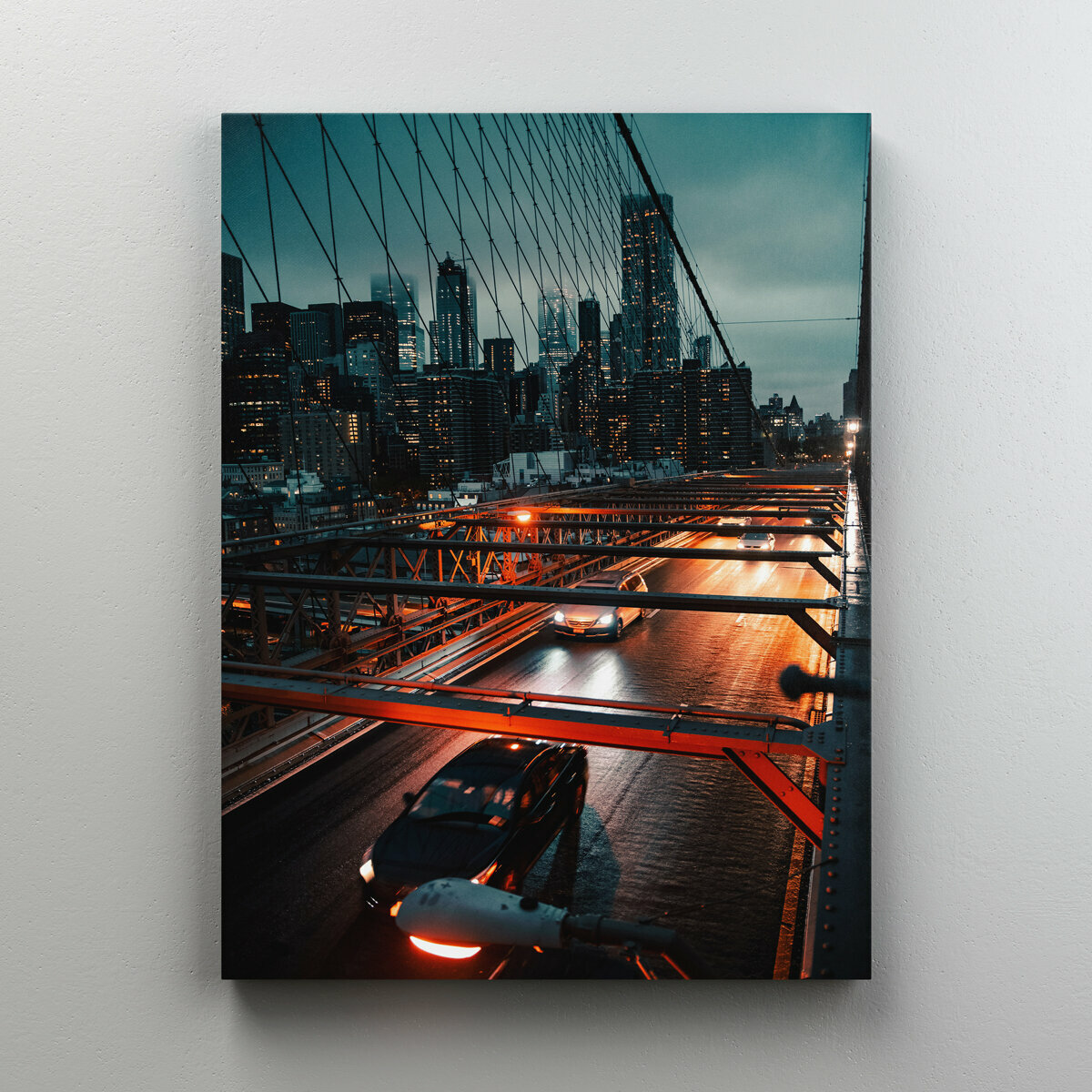 Интерьерная картина на холсте "Вечерний мост" размер 30x40 см