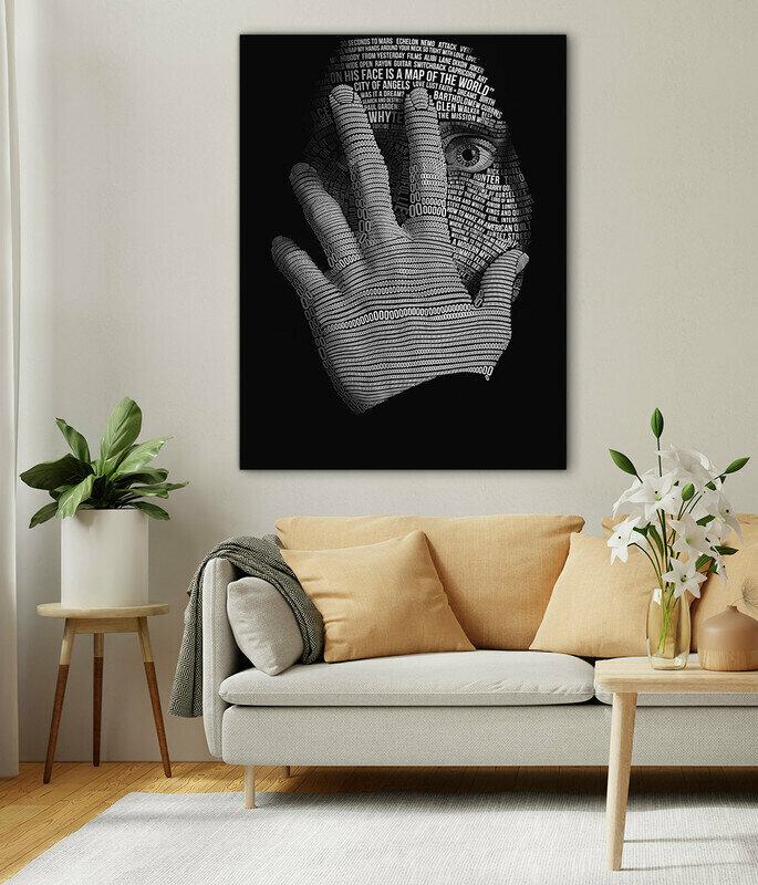 Интерьерная картина на холсте "Джаред Лето" размер 22x30 см