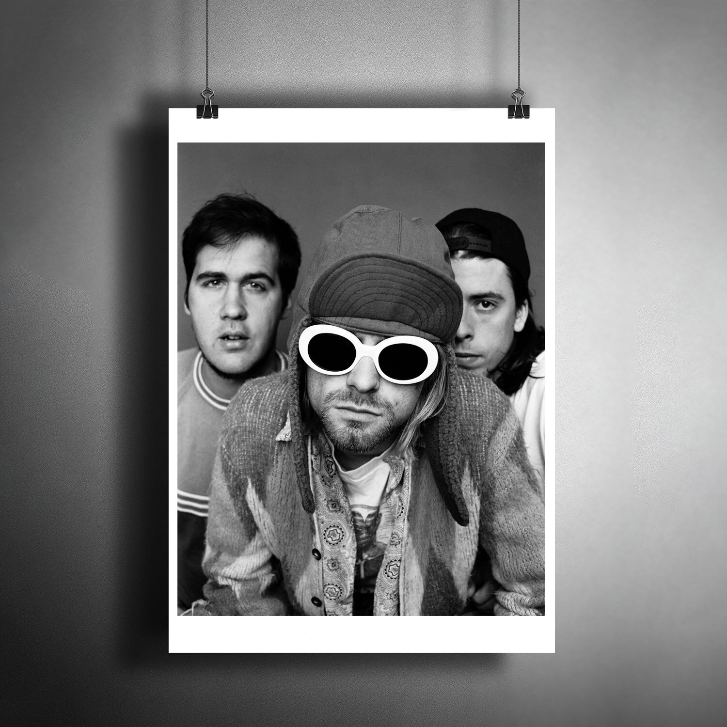 Постер плакат для интерьера "Рок-группа Нирвана, лидер группы Курт Кобейн. Nirvana, Kurt Cobain" / A3 (297 x 420 мм)