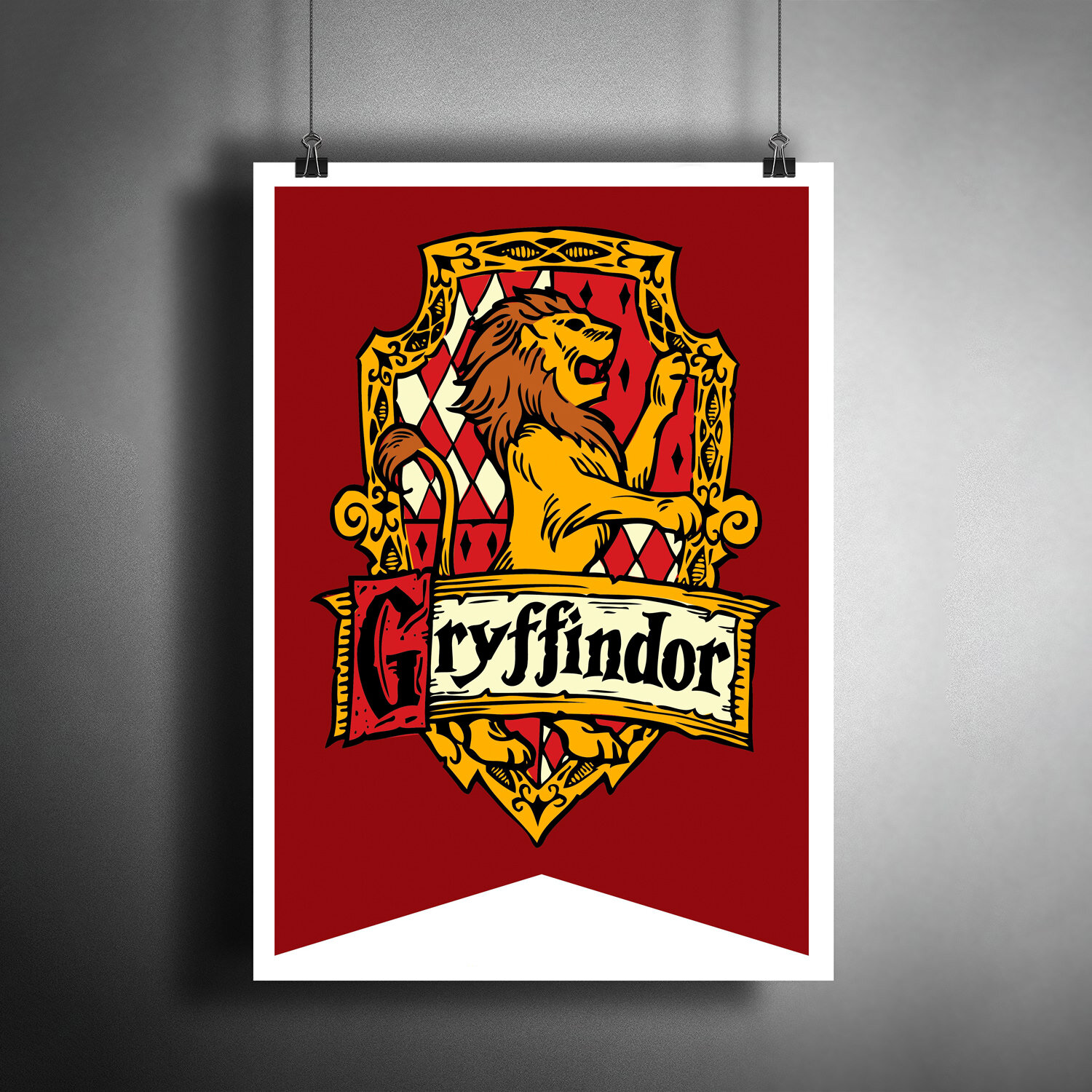 Постер плакат для интерьера "Фильм, книга Дж. К. Роулинг: Гарри Поттер, Гриффиндор. Harry Potter"/ A3 (297 x 420 мм)