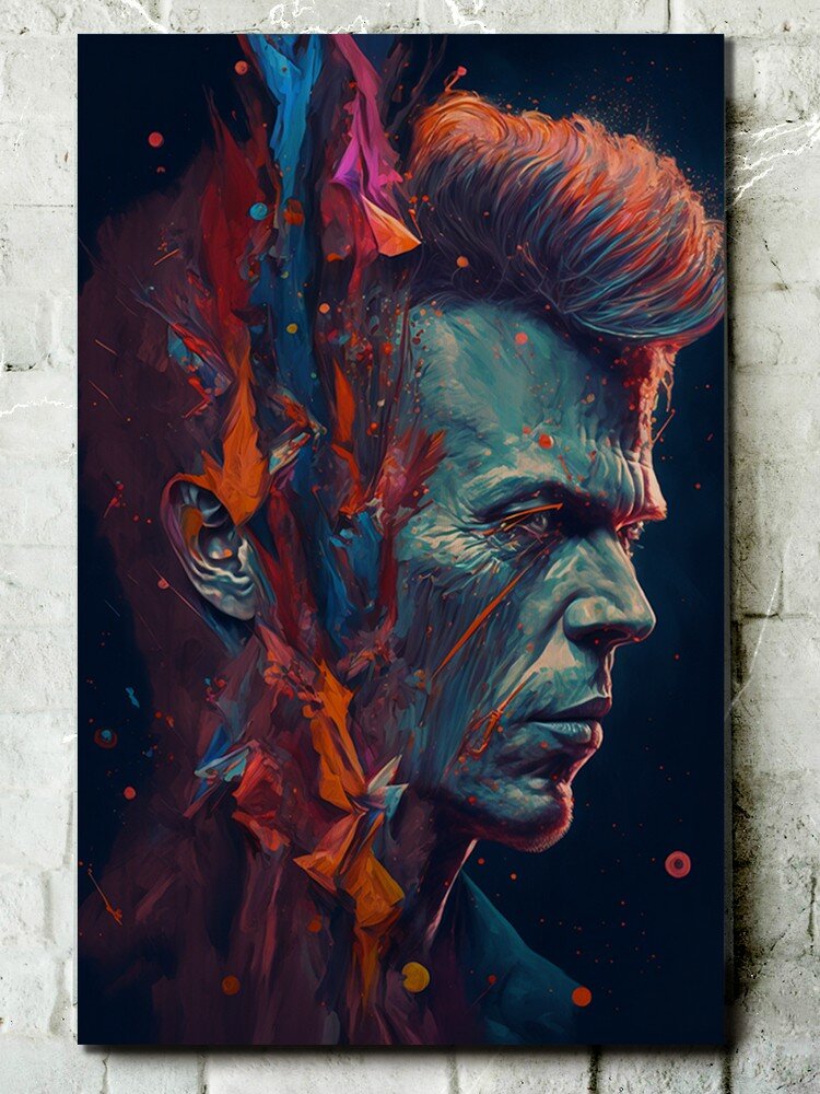 Картина интерьерная на дереве музыка Дэвид Боуи - 1755