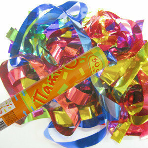 Хлопушка пневматическая ПатиБум, 30см, в пластиковой тубе, фольгированное конфетти, 151356