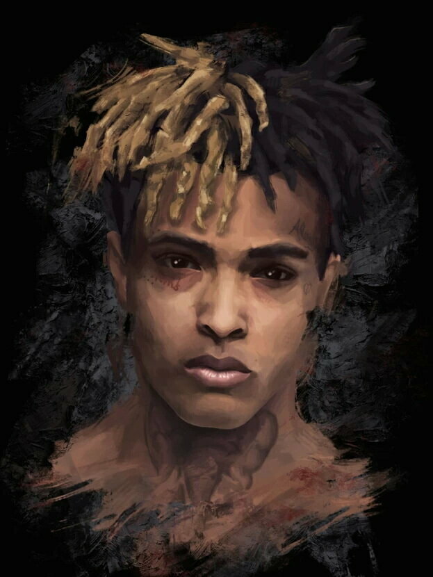 Плакат, постер XXXTentacion на бумаге, размер 42х60см
