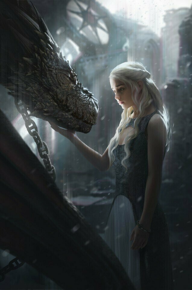 Плакат, постер Игра Престолов Daenerys/Game of Thrones Дейенерис на бумаге, размер 30х42см