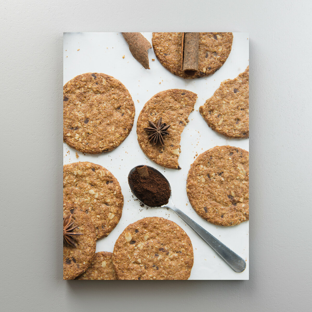 Интерьерная картина на холсте "Овсяное печенье" для кухни, кафе и ресторанов, размер 30x40 см