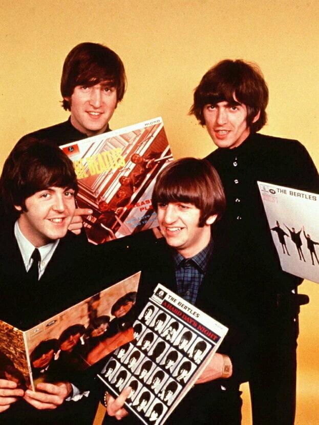 Плакат, постер The Beatles, Битлз на бумаге, размер 42х60см