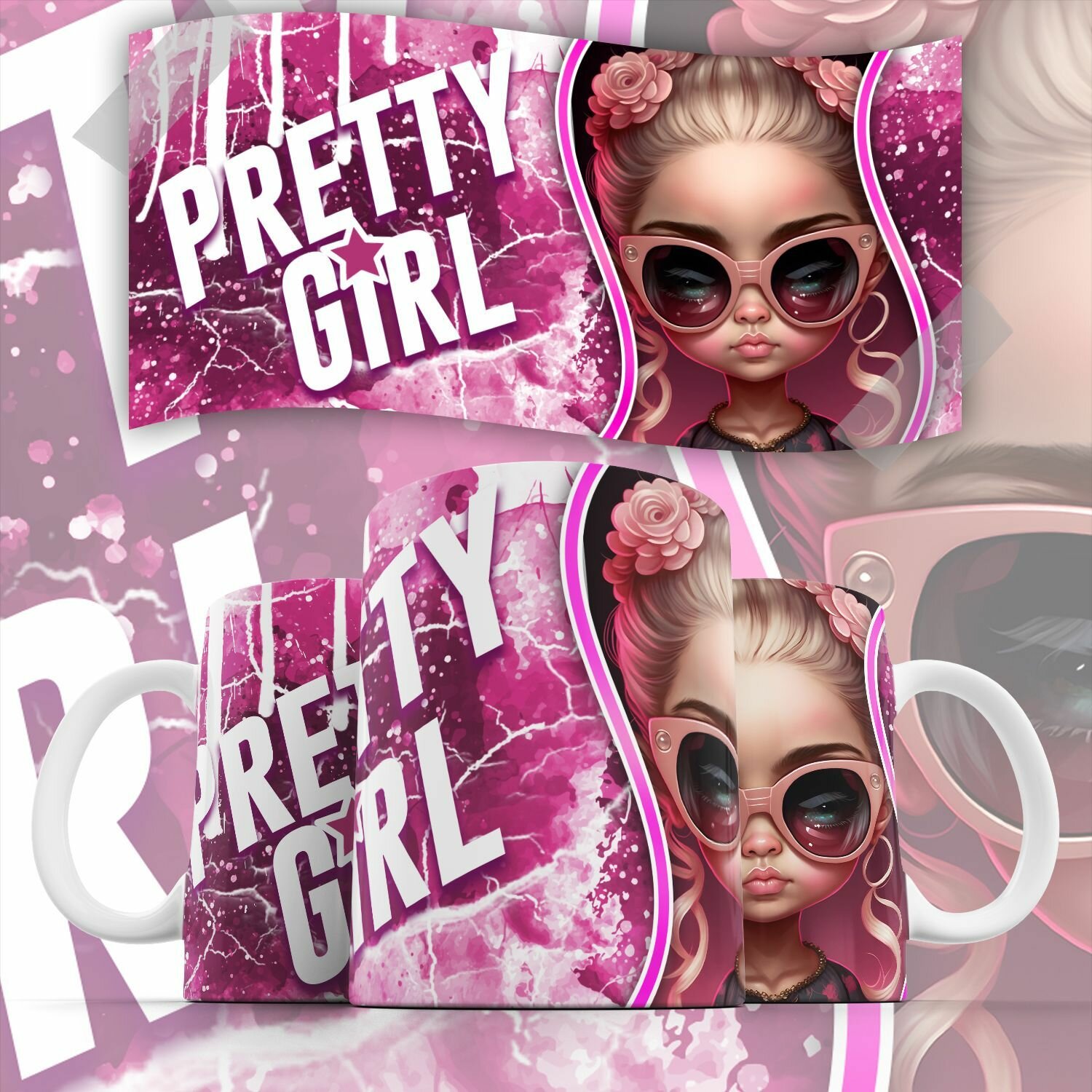 Кружка "Anime pretty girl / Симпатичная девушка из аниме" Forte Print 330мл