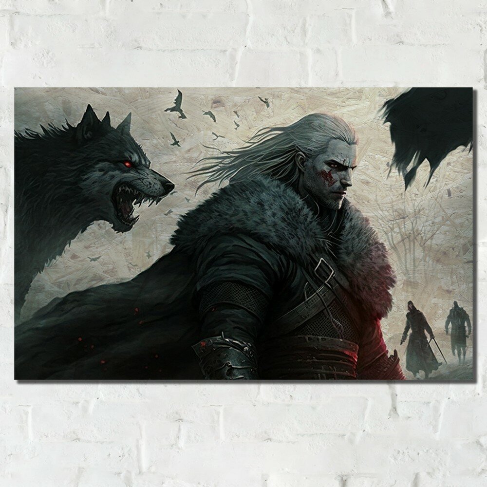 Картина интерьерная на рельефной доске ОСП Игры The Witcher - 17143
