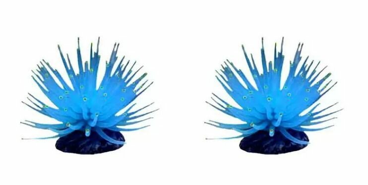 Fauna International Декорация для аквариума "Голубой коралл", 13 см х 13 см х 10 см, 2 шт