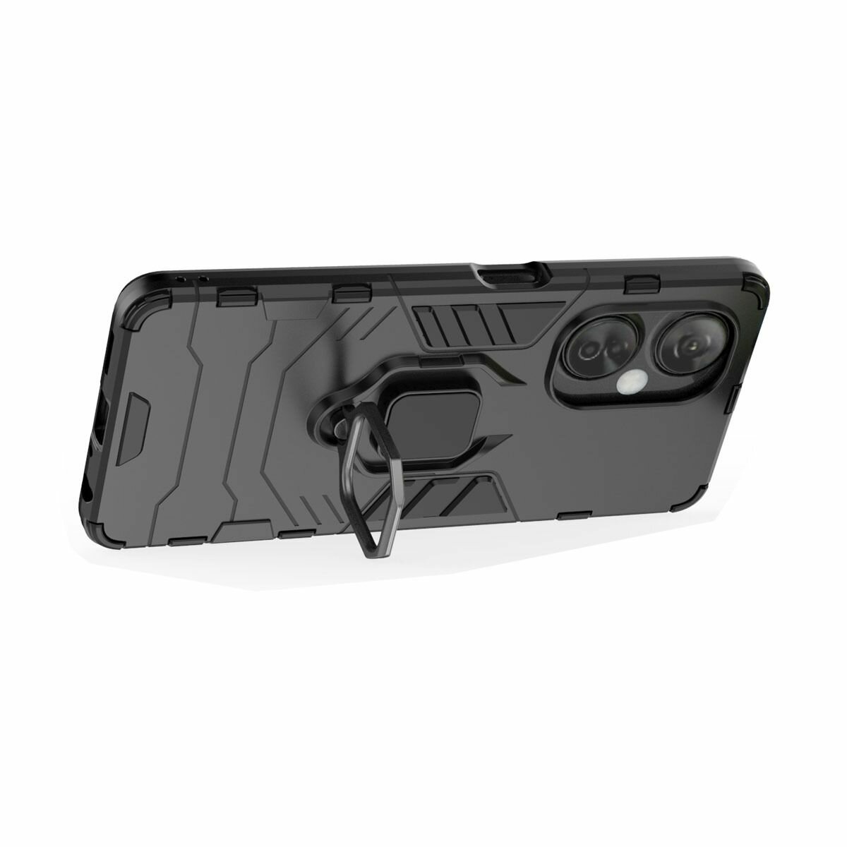 Противоударный чехол с кольцом Panther Case для OnePlus Nord CE3 черный