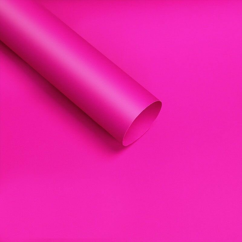 Пленка матовая для упаковки цветов, подарков "Яркий акцент" малиновая 50х50 - 20 шт.