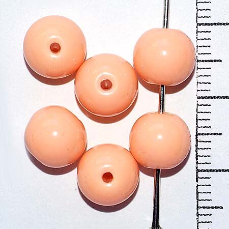 Стеклянная бусина Шарик с покрытием 0006494 розовый коралл 8 мм, цена за 30 шт.