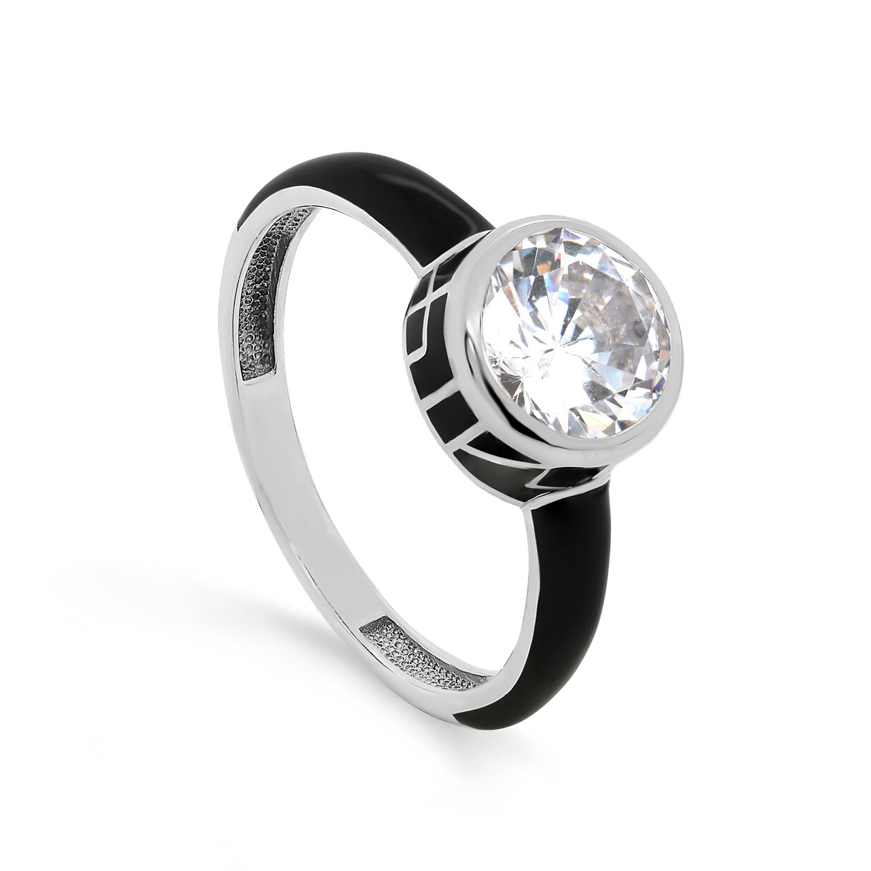 Кольцо, серебро, 925 проба, фианит