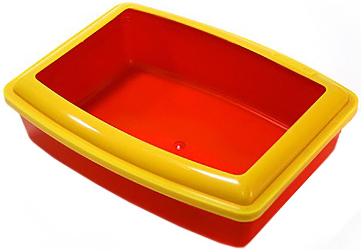 Вака лоток для кошек с бортиком, глубокий, 42 х 30 см в ассортименте (1 шт)