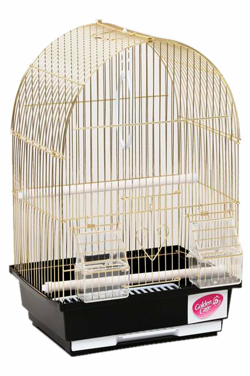 Клетка для маленьких птиц Золотая клетка A400G золотая 35 х 28 х 46 см (1 шт)